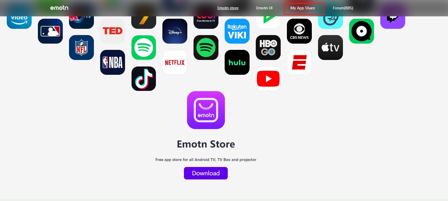 How to download APP with share code in Emotn Store? | TVsBook